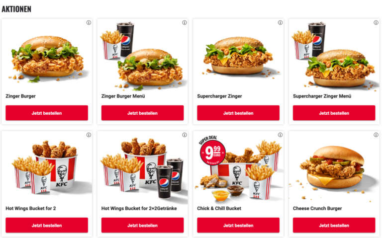 KFC Preise 2024 | Mit aktualisierter Preisliste